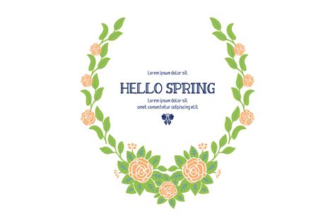 Cute Hello Spring Greeting Card Design Graphic By Stockfloral