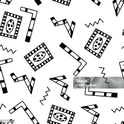 Abstracts Geometric Shapes Vector Seamless Pattern Stock Illustration
