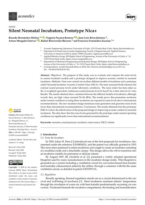 Pdf Silent Neonatal Incubators Prototype Nica