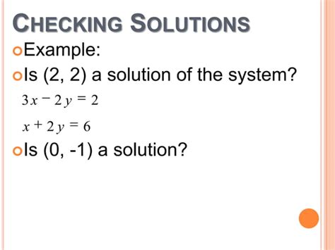 4 1 Solving Linear Systems By Graphing Pptx