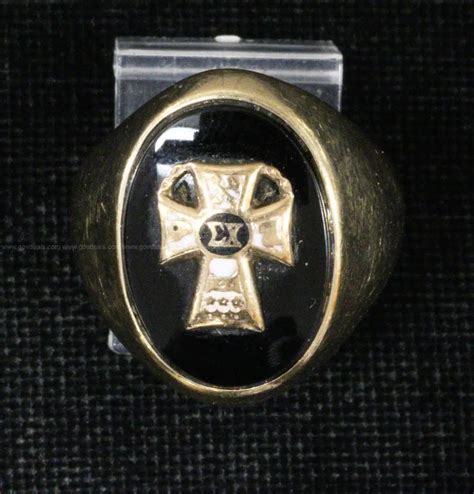 10k Yellow Gold Sigma Chi Fraternity Ring 127 Grams Allsurplus