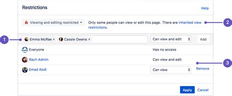 page restrictions confluence data center 9 3 atlassian documentation
