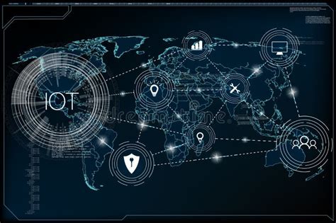 Internet Of Things IoT And Networking Concept For Connected Devices Stock Illustration