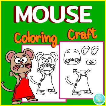 Mouse Craft Coloring Page Cut And Glue Activities Art Project