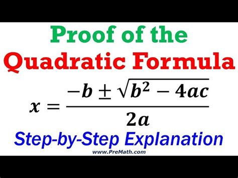 Quadratic Formula Proof Review Article Khan Academy Proof Quadratic