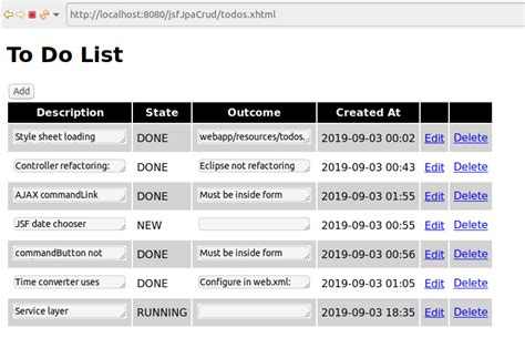 Jsf Master Detail Example With Jpa Database