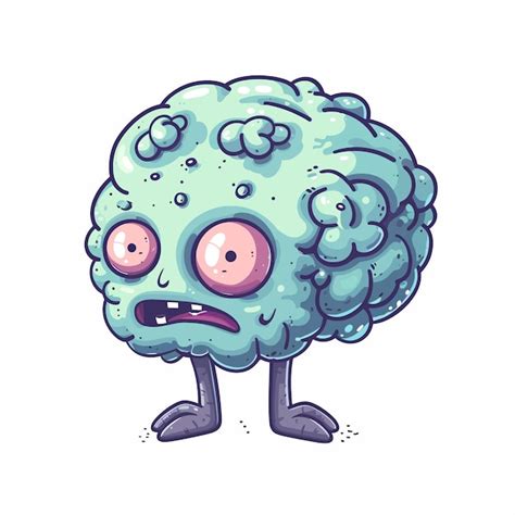 Premium Vector Funnycartooncharacterofbrain