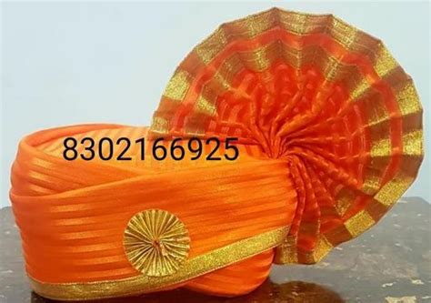Orange Self Bhagwa Readymade Pheta Pagri At ₹ 38piece In Pali Id 2852299553591