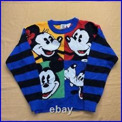Disney Mickey Mouse Knit Sweater Wool Disneyland From Japan Disney