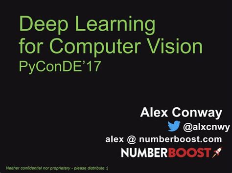 Deep Learning For Computer Vision Pyconde 2017 Pptx