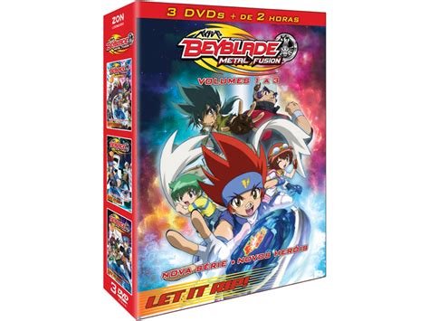Dvd Pack Beyblade Metal Fusion Volumes 1 2 3 Worten Pt