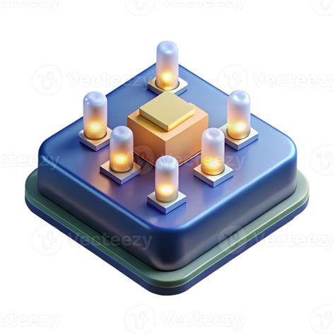 Magnificent Artistic A Microscopic View Of Transistors On A Original 57899292 Png
