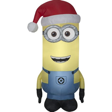 Airblown Inflatables Minion Kevin With Santa Hat