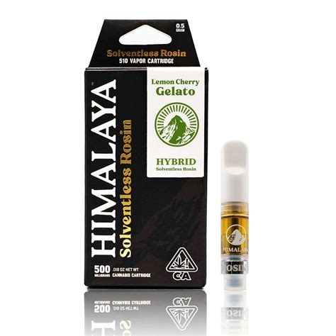 Lemon Cherry Gelato Solventless Rosin Cartridge 5g Himalaya