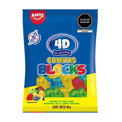 Gomitas Amos 4d Bloques 40g Wong