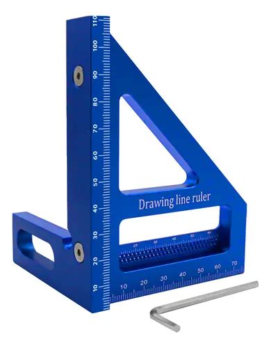 Régua E Transferidor Triangulares De Alumínio Para Carpintar Frete Grátis