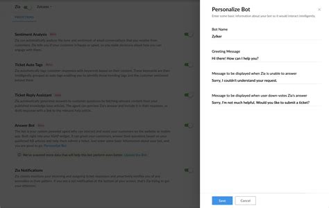 Setting Up Zia Bot Zoho Desk Knowledgebase