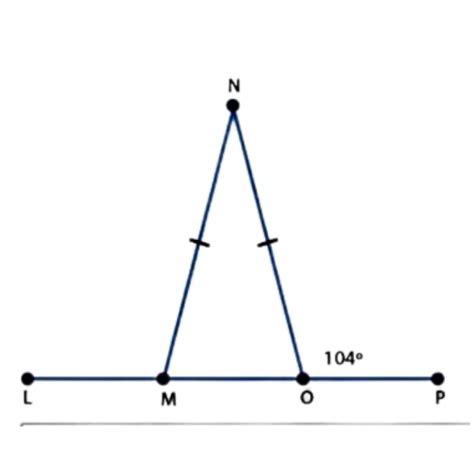 Given Δmno Find The Measure Of ∠mno Triangle Mno With Segment Lm