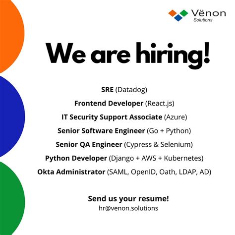 Venon Solutions On Linkedin Wearehiring Sre Frontend Reactjs