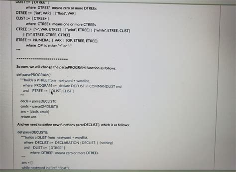 Solved In Our Programming Assignment We Have Built A Parser