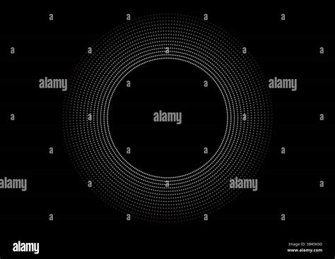 Vector Round Dot Pattern Frame And Background With Gradation Effect And