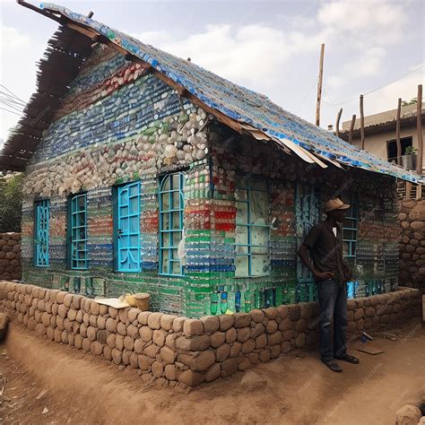 Premium Ai Image House Made Of Plastic Containers Creative Architecture The Concept Of
