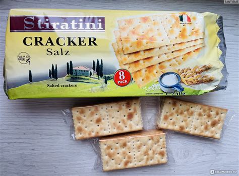 Крекер Stiratini с солью 250 г - «Тонкое тесто, кристаллики соли и ...