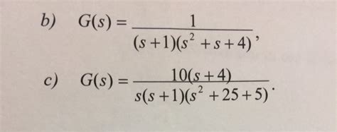 Solved Solve And Draw The Bode Plot G S S S S Chegg