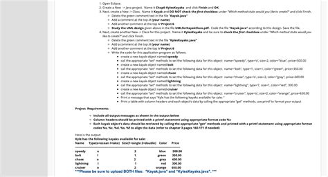 Solved 1 Open Eclipse 2 Create A New Java Project