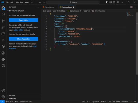 Windows で JSON ファイルを開く方法