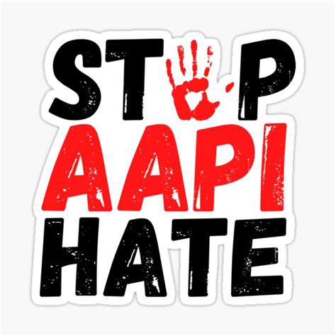 Stop Aapi Hate Sticker For Sale By Gerhanj Redbubble
