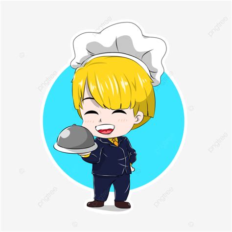 Chef Character Chibi Anime Style Chef Cooking Character Png