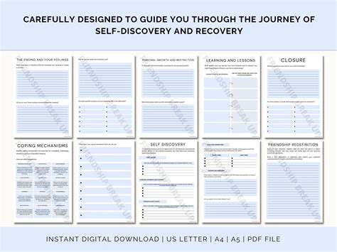 Printable Friendship Breakup Journal Breakdown Worksheets Breakup