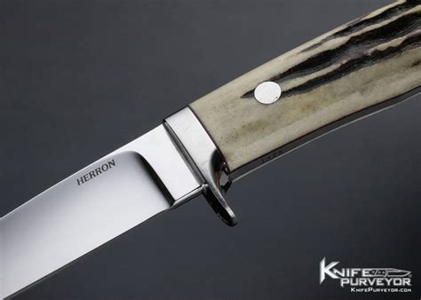 George Herron Custom Knife Stag Hunter Knife Purveyor