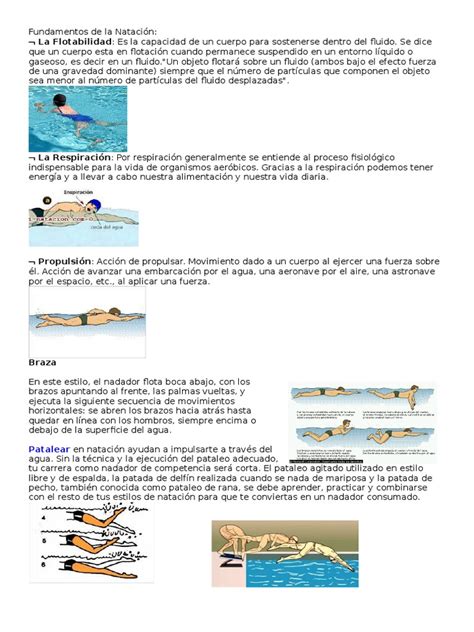 Fundamentos De La Natación Pdf