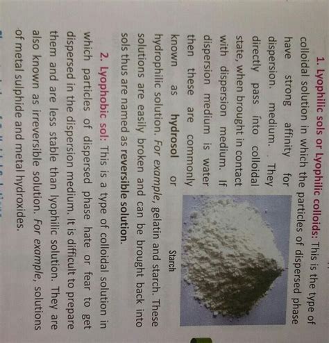 What Do You Mean By Lyophilic And Lyophobic Sols Give One Example Of Each Type Hydrophobic