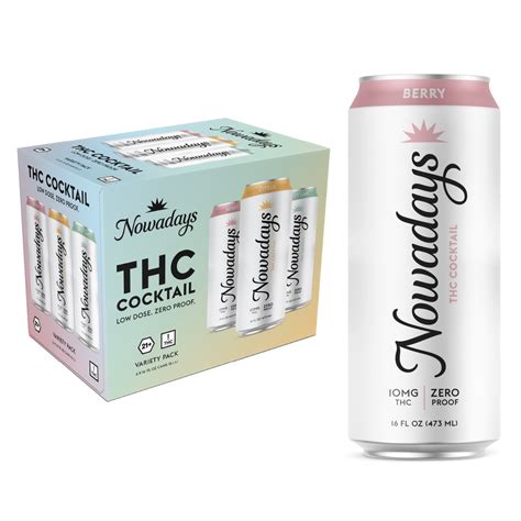 Nowadays Variety Pack 10mg Thc Drink 6pk 16oz Cans Delivered In As