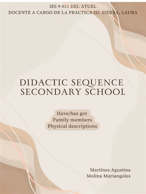 Didactic Sequence 1 Secondary School Martinez Molina 1 Pdf