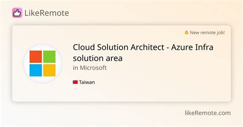 📩 Cloud Solution Architect Azure Infra Solution Area At 🏢 Microsoft
