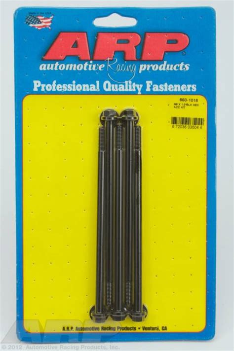 Arp 660 1018 M6 X 100 X 135 Hex Black Oxide Bolts