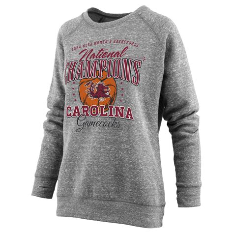 Womens Pressbox Heather Gray South Carolina Gamecocks 2024 Ncaa Womens Basketball National