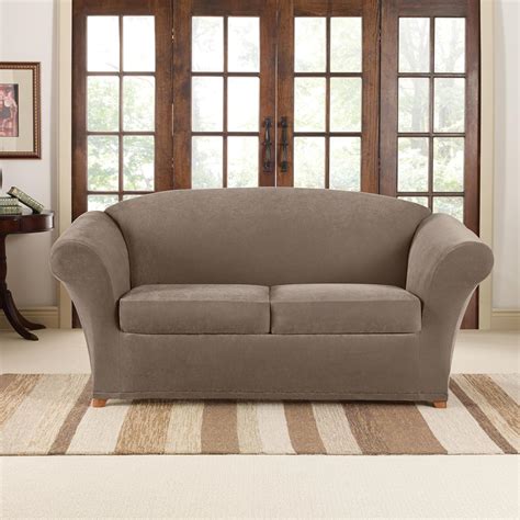 Surefit Stretch Pique Loveseat Slipcovers Three Piece