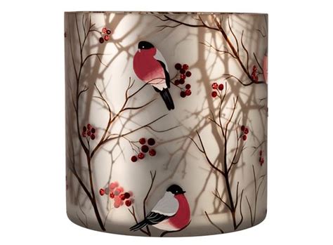 Lysglass Dompapp Grå Rød 15x15cm Tveit Smie