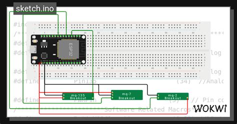 Gas Sensor Copy 2 Wokwi Esp32 Stm32 Arduino Simulator
