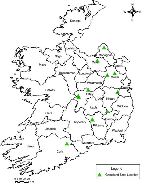 Sampling Locations In Ireland Download Scientific Diagram