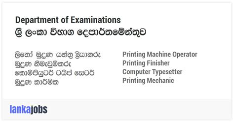 Offset Litho Printing Machine Operator Letterpress Machine Operator Printing Finisher Computer