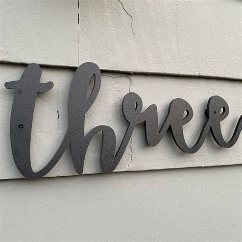 Large Brush Script Cursive House Numbers Etsy Etsy Brush Script House Numbers