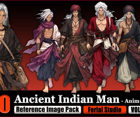 Artstation 240 Ancient Indian Man Anime Character Reference Image