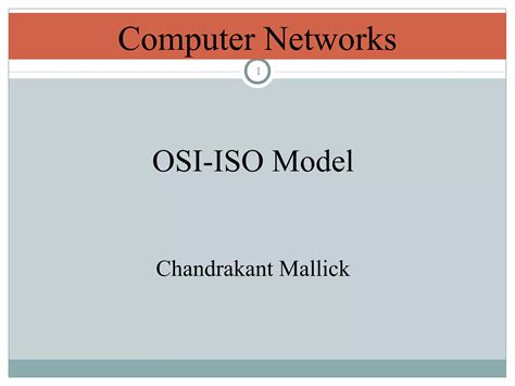 Osi Network Reference Model Ppt