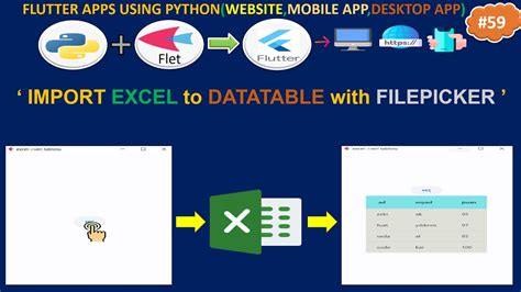 Flet Import Excel To Datatable With Filepicker Dosya Seçici İle
